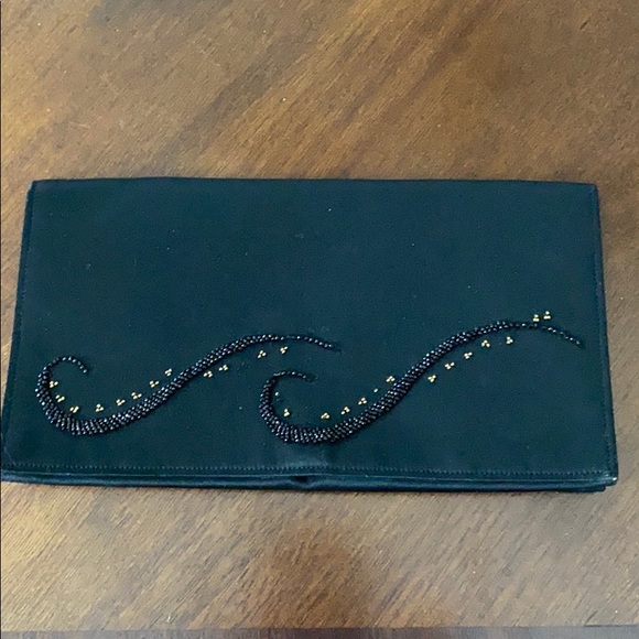 Vintage | Bags | Vintage Denise Francelle Paris Black Silk Clutch ...